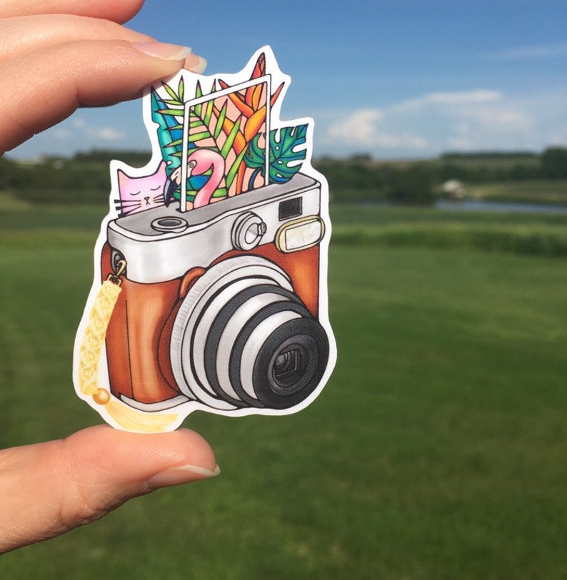 Camera Vinyl Sticker / Tropical Sticker / Laptop Decal / Phone - Etsy