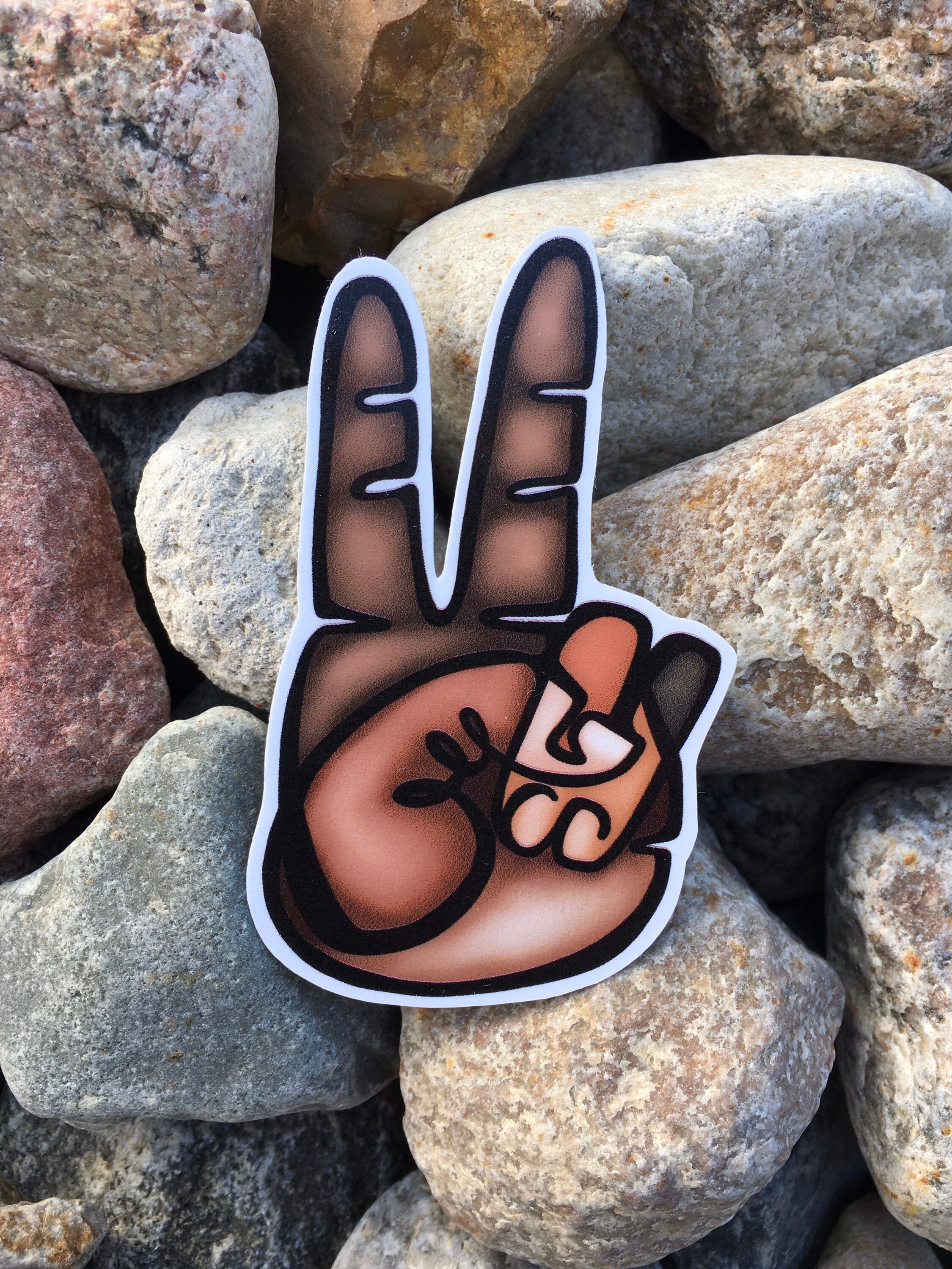 Peace Sign Vinyl Sticker / Laptop Decal / Phone Decal / Water | Etsy