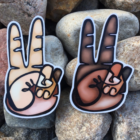 Peace Sign Vinyl Sticker / Laptop Decal / Phone Decal / Water | Etsy