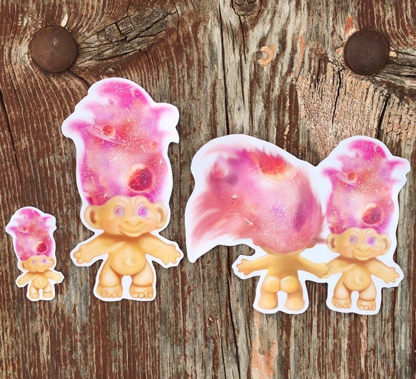 Galaxy Troll Stickers / 90s Troll Decals / 90s Nostalgia Water | Etsy
