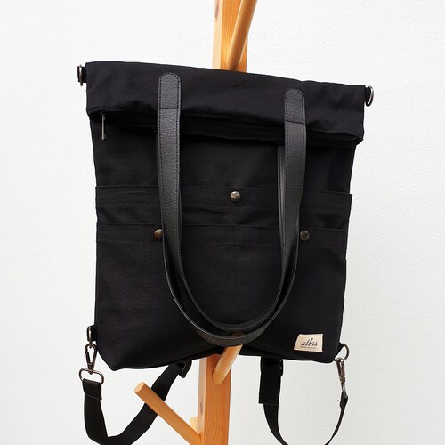 Convertible Backpack Canvas Convertible Tote Bag Convertible - Etsy
