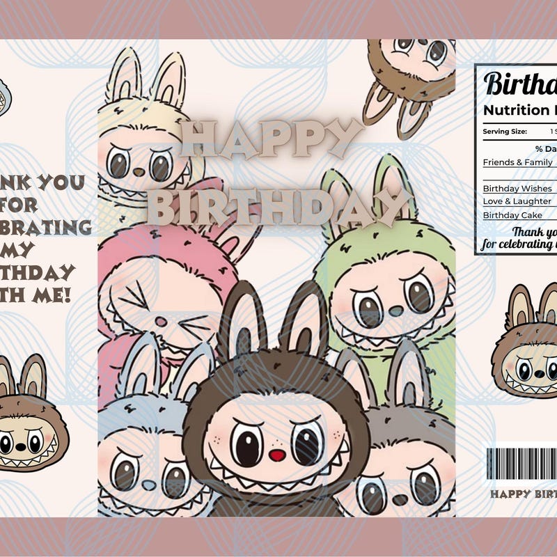 Labubu Mystery Box Template - Etsy