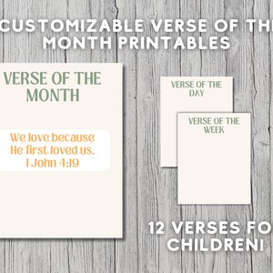Verse of the Month Digital Download Morning Basket Homeschool Christian ...
