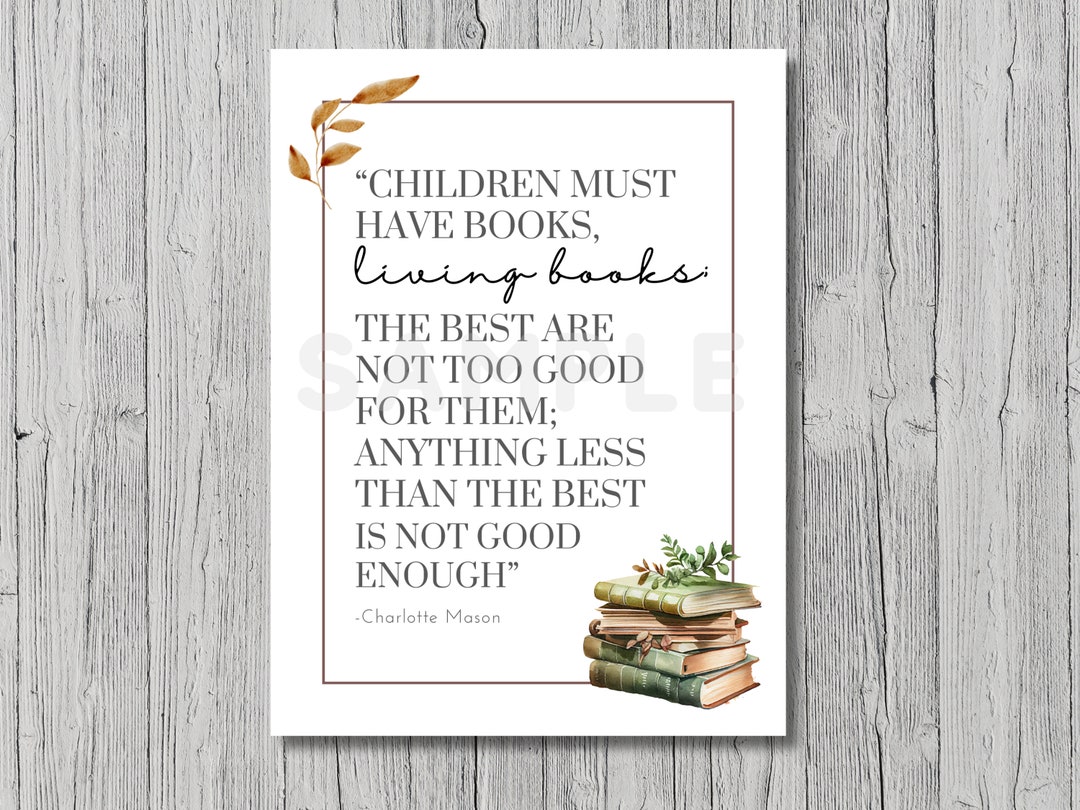 Charlotte Mason Homeschool Quote Digital Download Art - Etsy