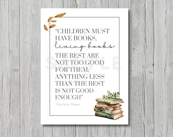 Charlotte Mason Quote, Digital Download, Wall Art, Printable Bundle ...
