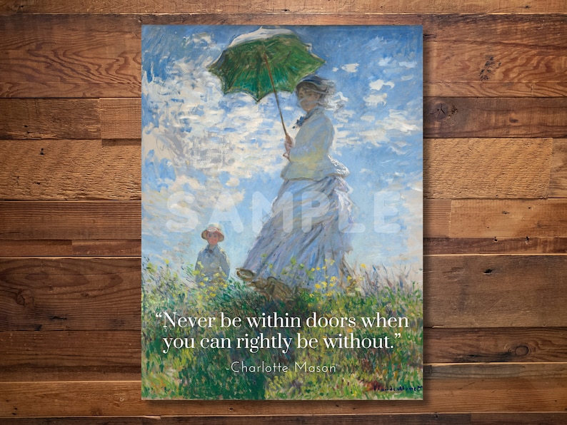 Charlotte Mason Quote Digital Download Wall Art Homeschool Art - Etsy