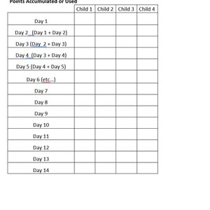 Daily Point System for Kids - Etsy