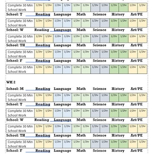 Daily Points Score and Homeschool Checklist Older Kids and Chores - Etsy