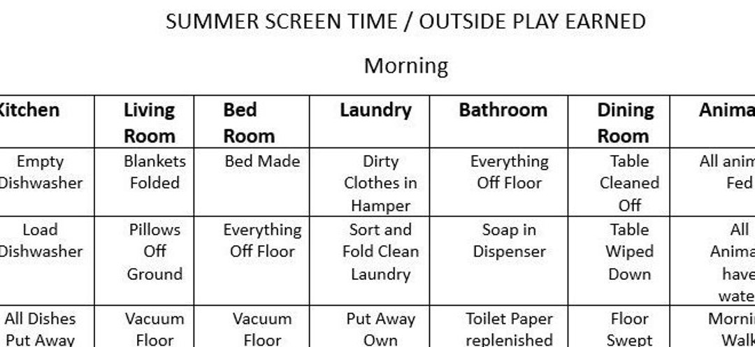 Kids Summer Screen Time Family Bingo Style - Etsy