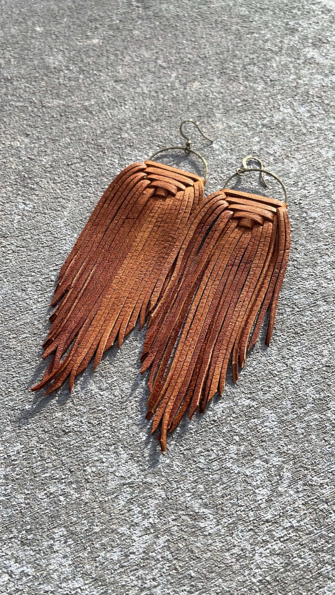 MESA Weaved Leather Fringe Earrings Leather Earrings Leather - Etsy
