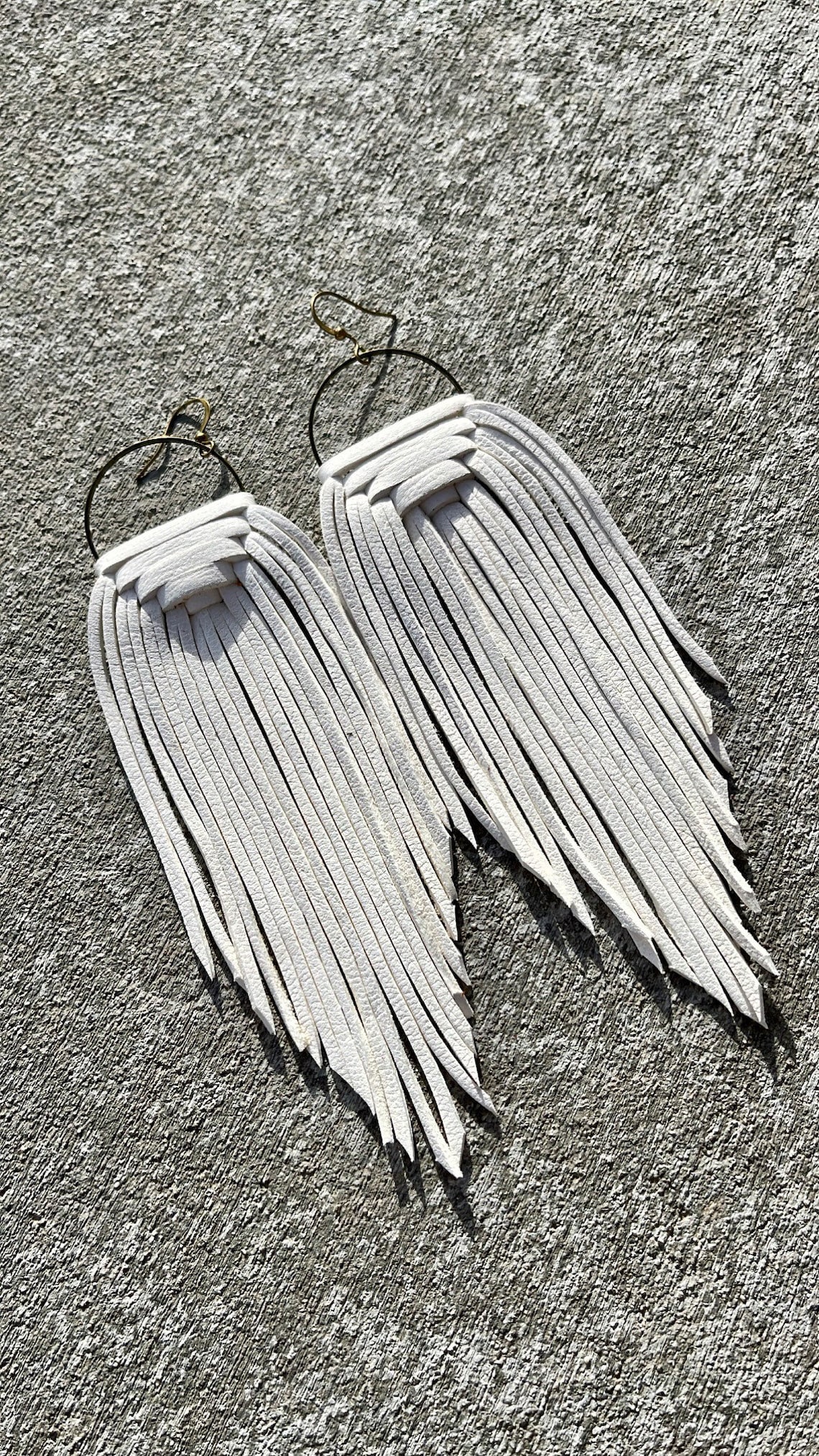 MESA Weaved Leather Fringe Earrings Leather Earrings Leather - Etsy