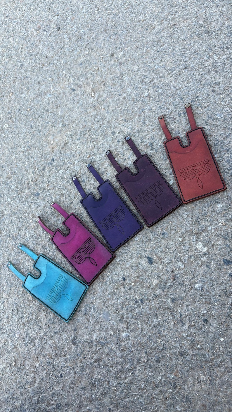 Leather Boot Wallet With Snap Strap Bright Color Boot Accessory Hands ...
