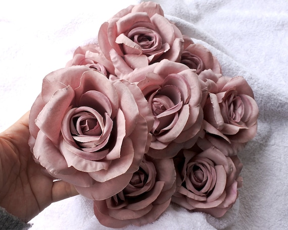 10-50pcs Artificial Flowers Dusty Rose Head for DIY Wedding - Etsy