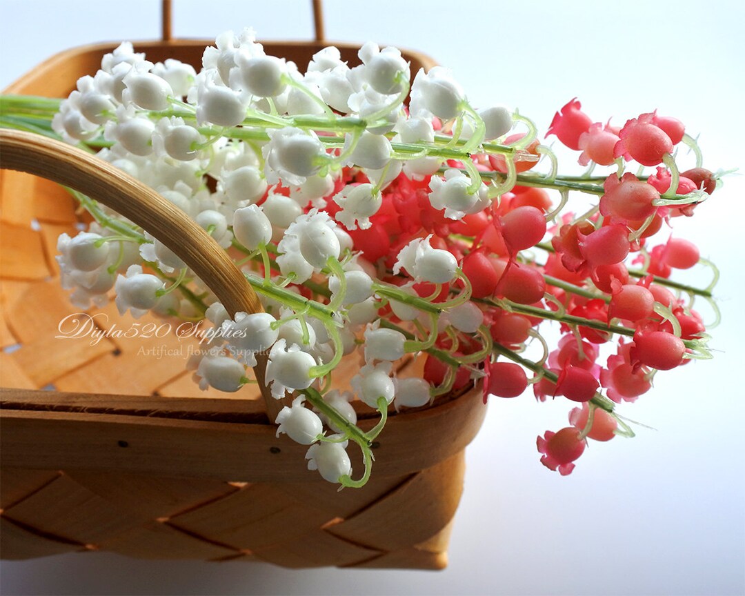 7 Stems 119 Pcs Flowers a Stem Artificial Lily of the Valley, Flowers ...