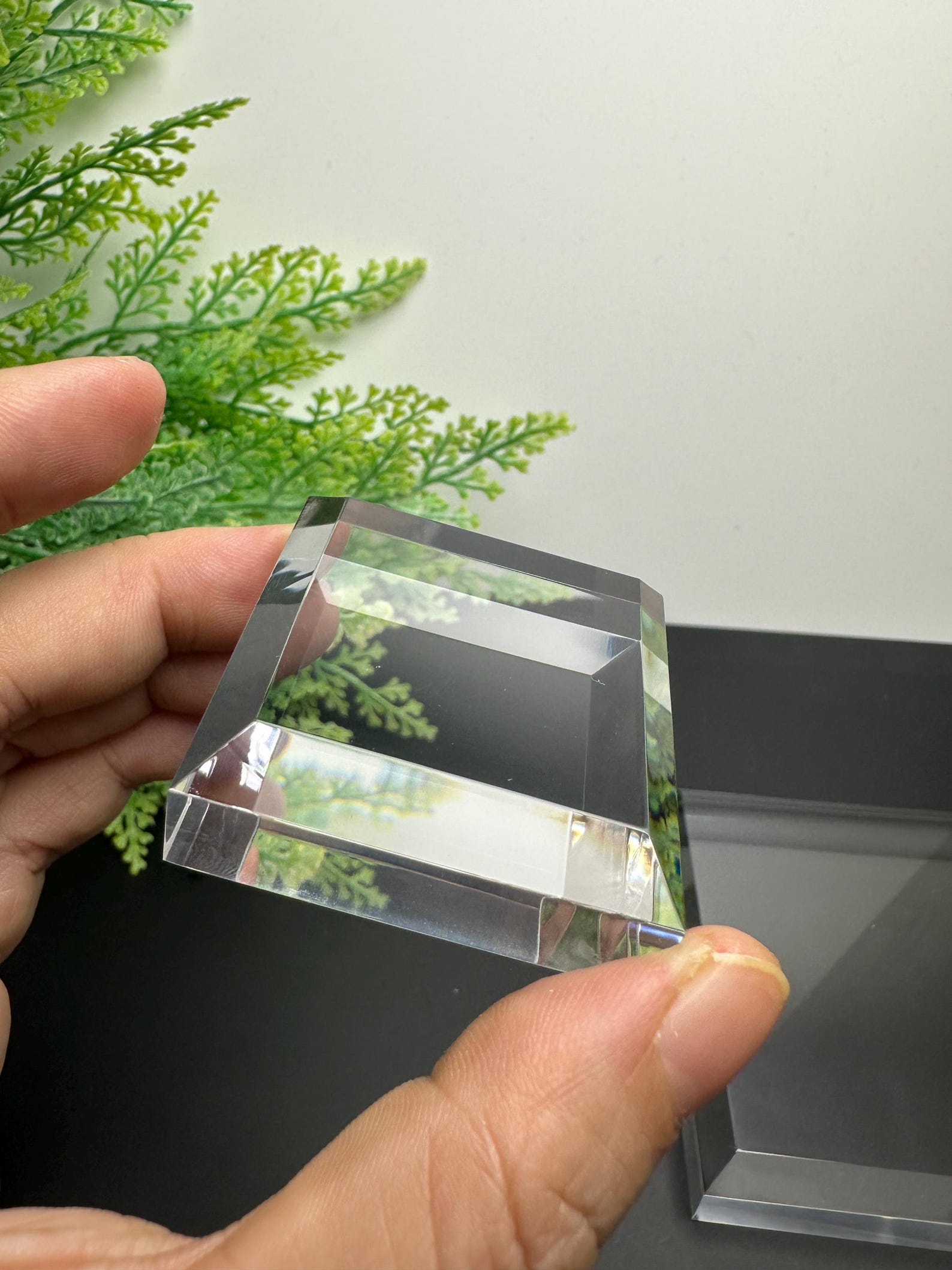 Clear Acrylic Square Base Block Display for Crystal and Mineral ...