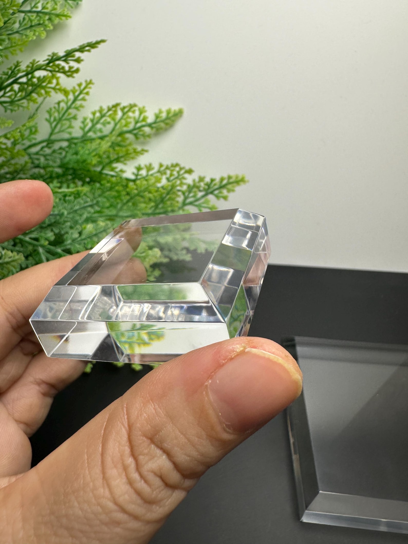Clear Acrylic Square Base Block Display for Crystal and Mineral ...