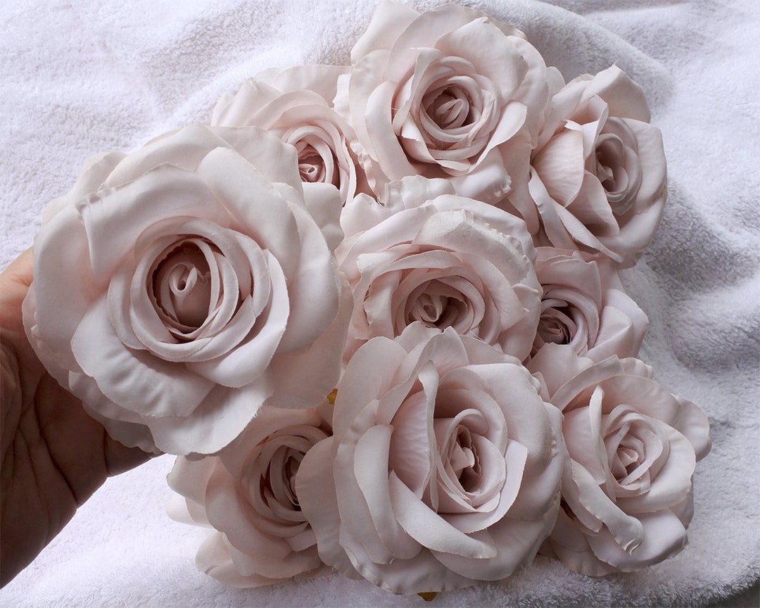 10-50pcs Artificial Flowers Dusty Rose Head for DIY Wedding Bouquets ...