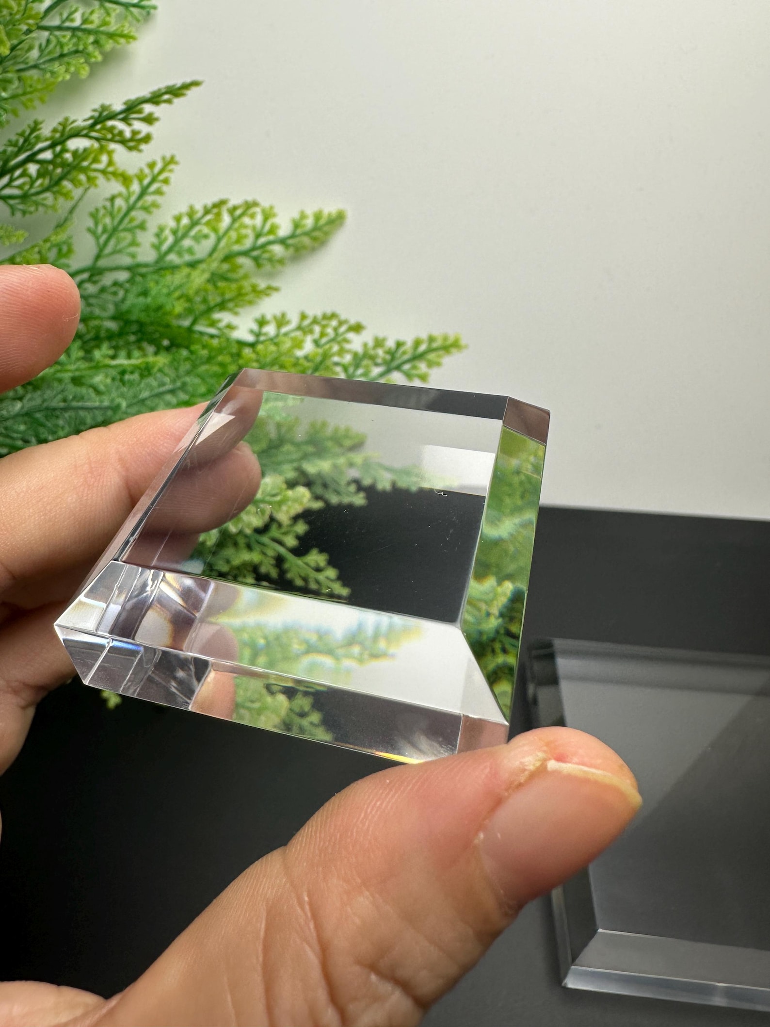 Clear Acrylic Square Base Block Display for Crystal and Mineral ...