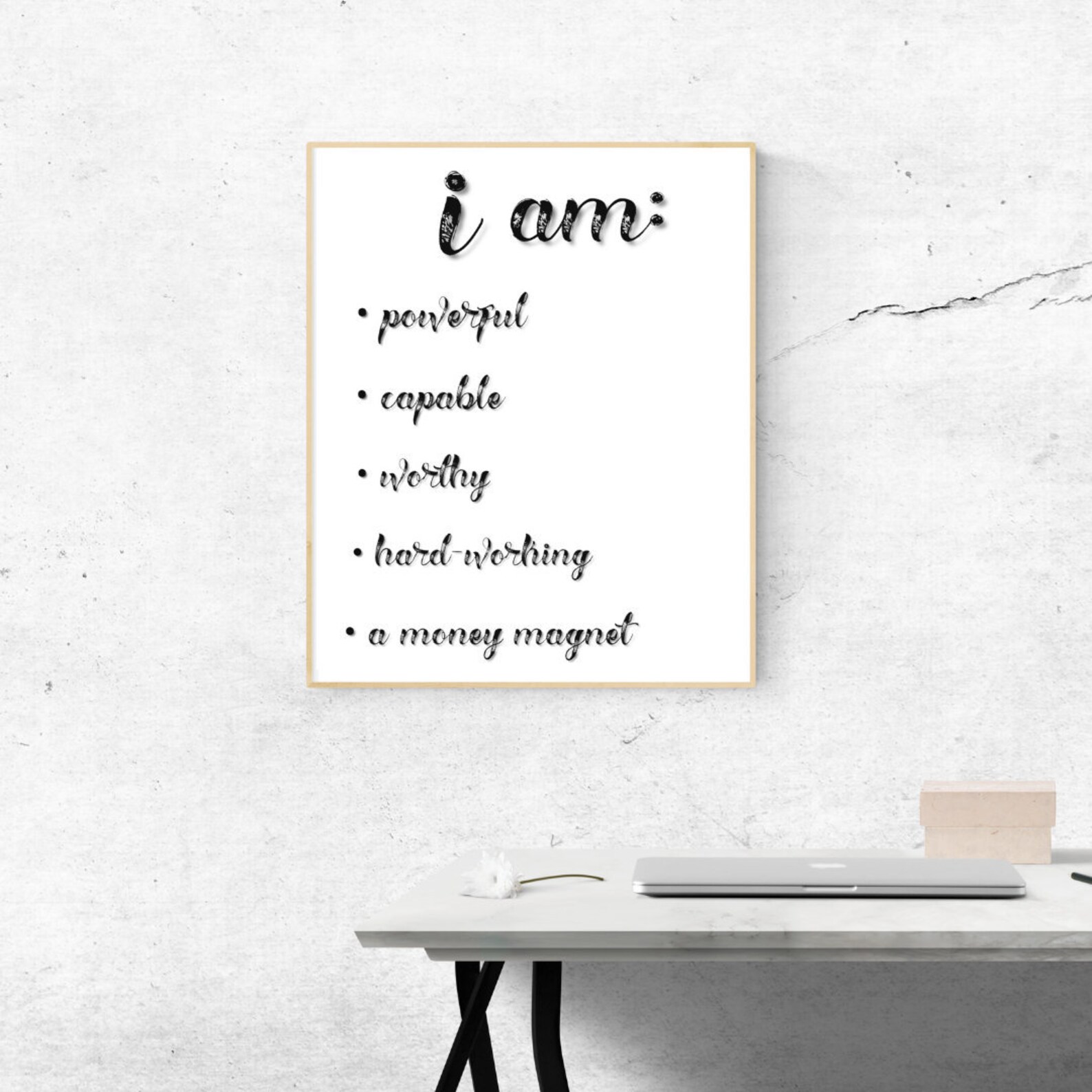 I Am Poster I Am Mantra Inspirational Art Vision Board | Etsy
