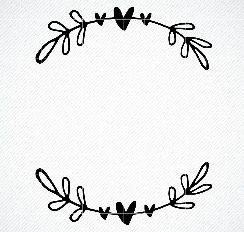 Herz Lorbeerkranz SVG, Schnittdatei SVG, Herzkranz SVG - Etsy.de