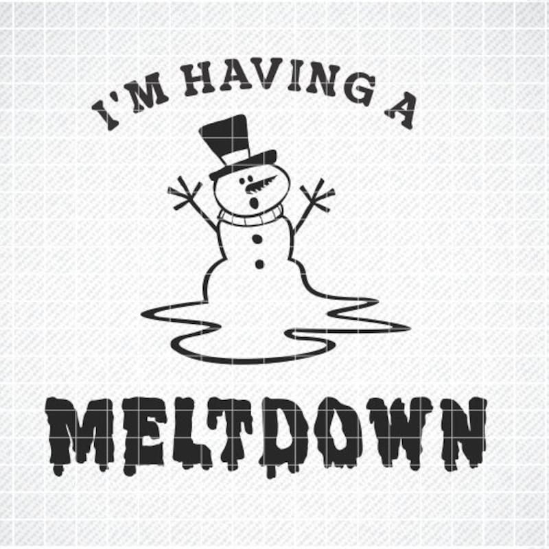 Snowman Having a Meltdown Svg - Etsy