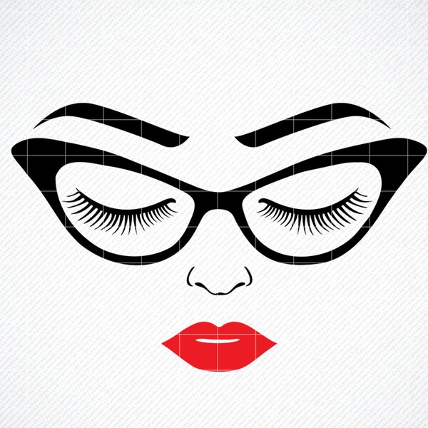 Woman Face Svg - Etsy