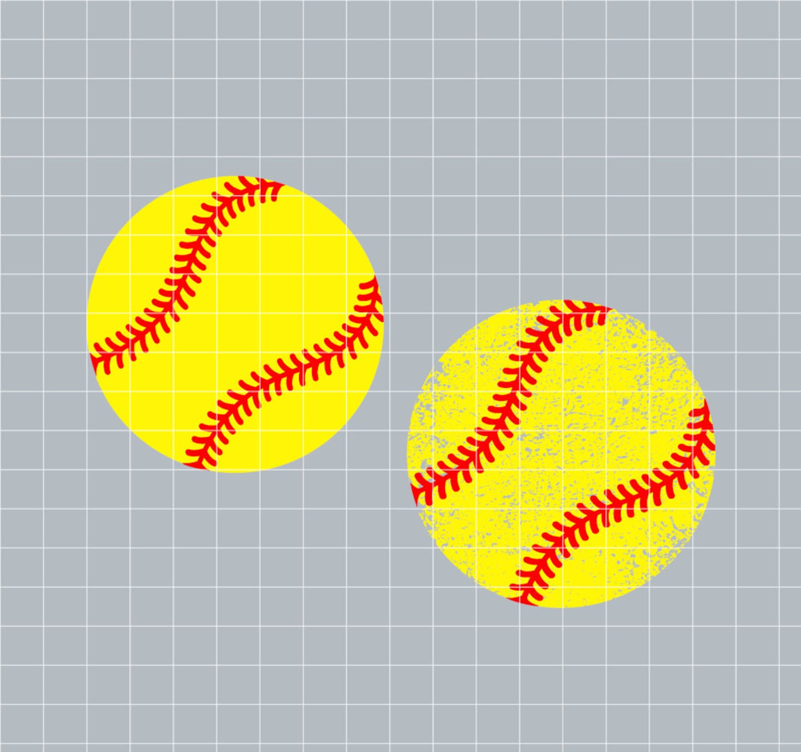 Softball Svg Softball Clipart Softball Grunge Softball - Etsy