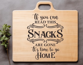 Funny Charcuterie Board Saying Svg, Sarcastic Kitchen SVG, Cutting Board Svg, Snacks Are Gone ...