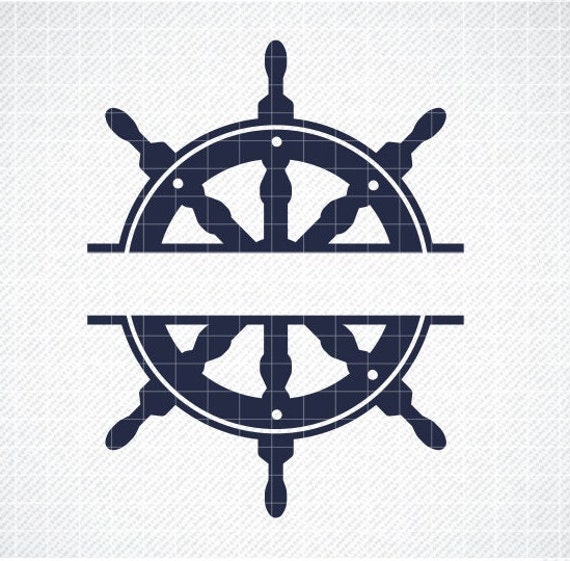 Ship's Wheel Monogram SVG Nautical Monogram Frame - Etsy
