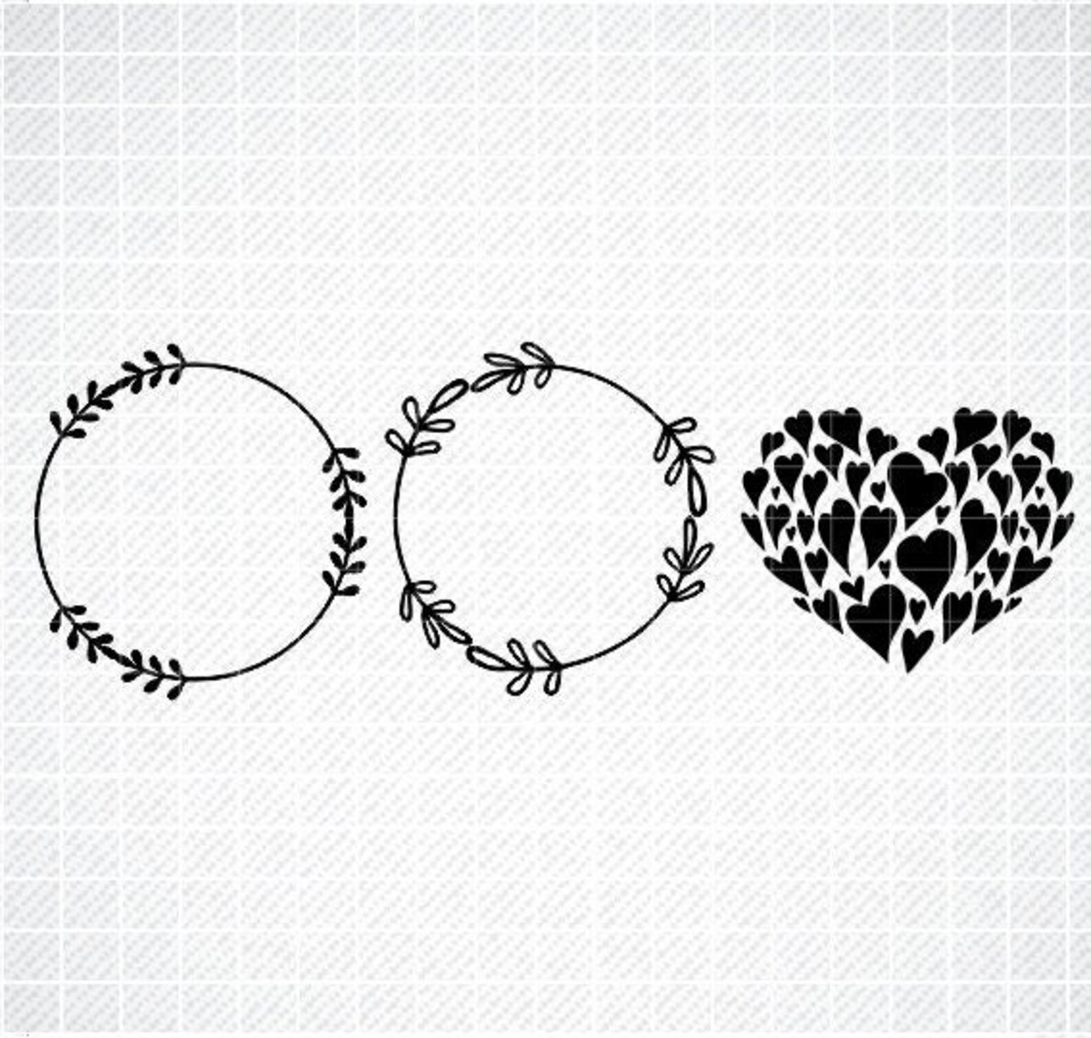 Valentine's Day Borders SVG Love Borders PNG EPS Heart | Etsy