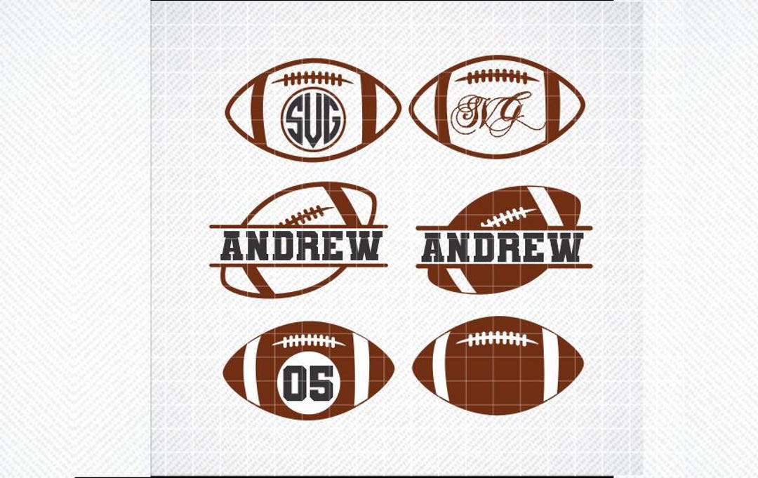 Football Monogram Svg, Football Split Monogram, Sports Monogram Svg ...