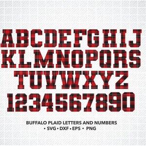 Buffalo Plaid SVG Alphabet Numbers Bundle SVG, Christmas Alphabet SVG ...