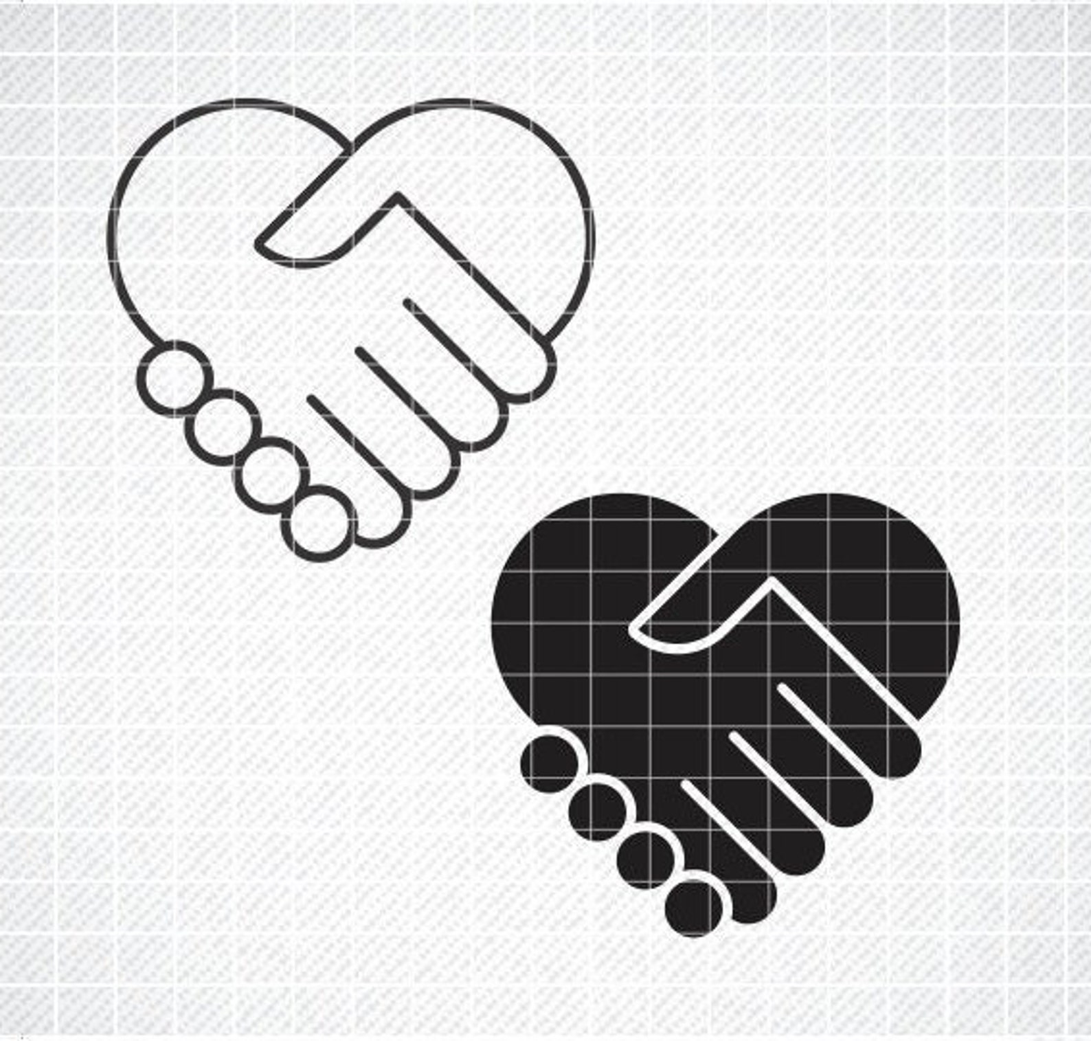 Handshake Svg Shaking Hands Svg Vector Cut File for Cricut - Etsy