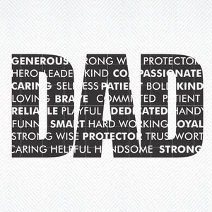 Dad Svg, Father's Day Svg, Dad Shirt Svg, Dad Word Art, Dad Cut File ...