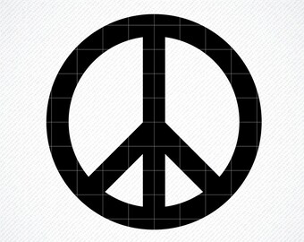 Peace Sign SVG File, Instant Download for Cricut or Silhouette, DXF ...
