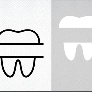 Tooth Split Monogram, Tooth Monogram Svg, Digital Download, Svg, Png ...