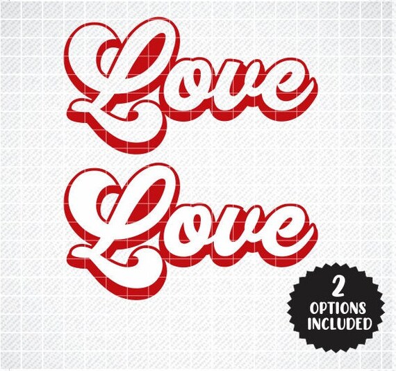 Retro Love SVG Love SVG Love Cut File Groovy Love Svg Love | Etsy