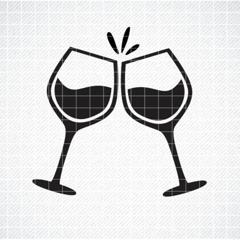 Wine Glasses Svg - Etsy