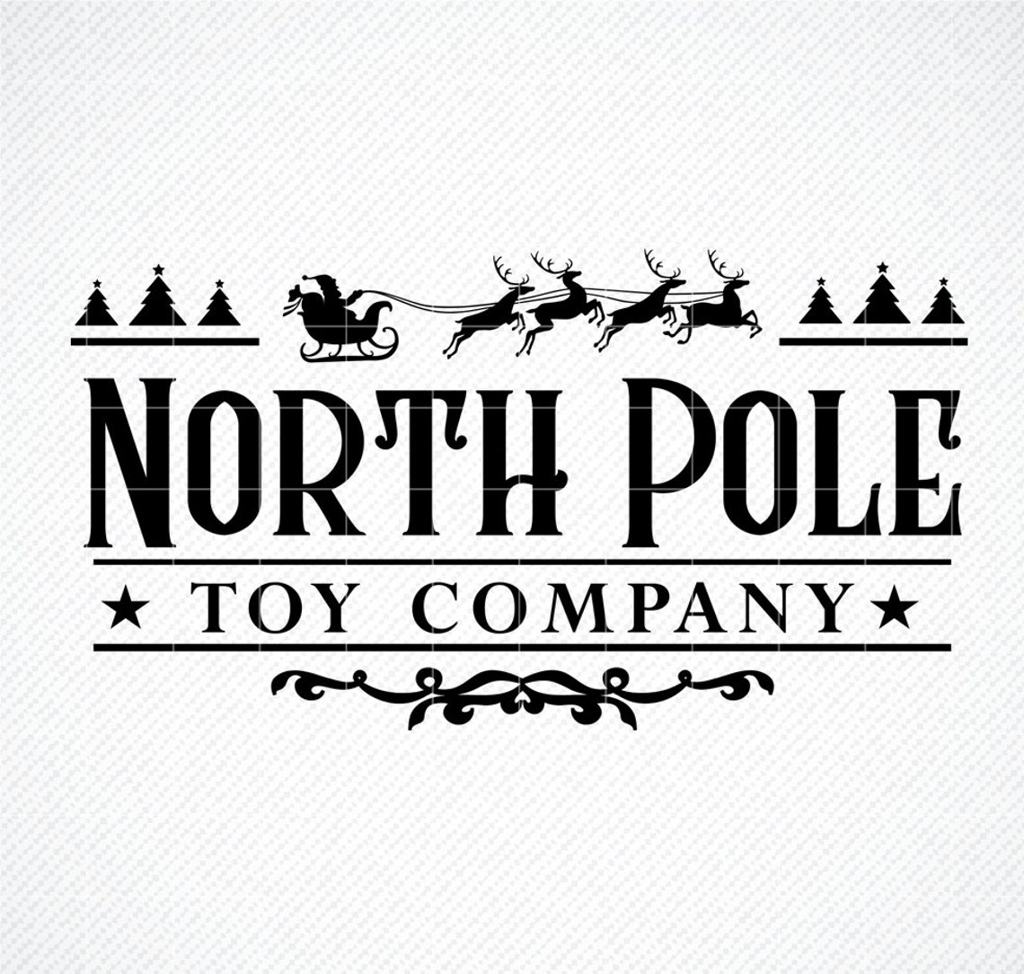 North Pole Toy Company SVG Christmas Svg Santa Svg | Etsy