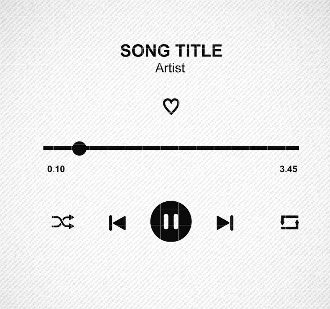 Audio Control Buttons SVG, Audio Control Svg, Music Player Svg, Music ...