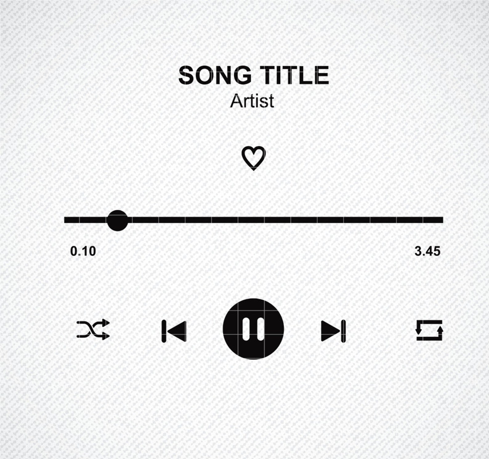 Audio Control Buttons SVG, Audio Control Svg, Music Player Svg, Music ...