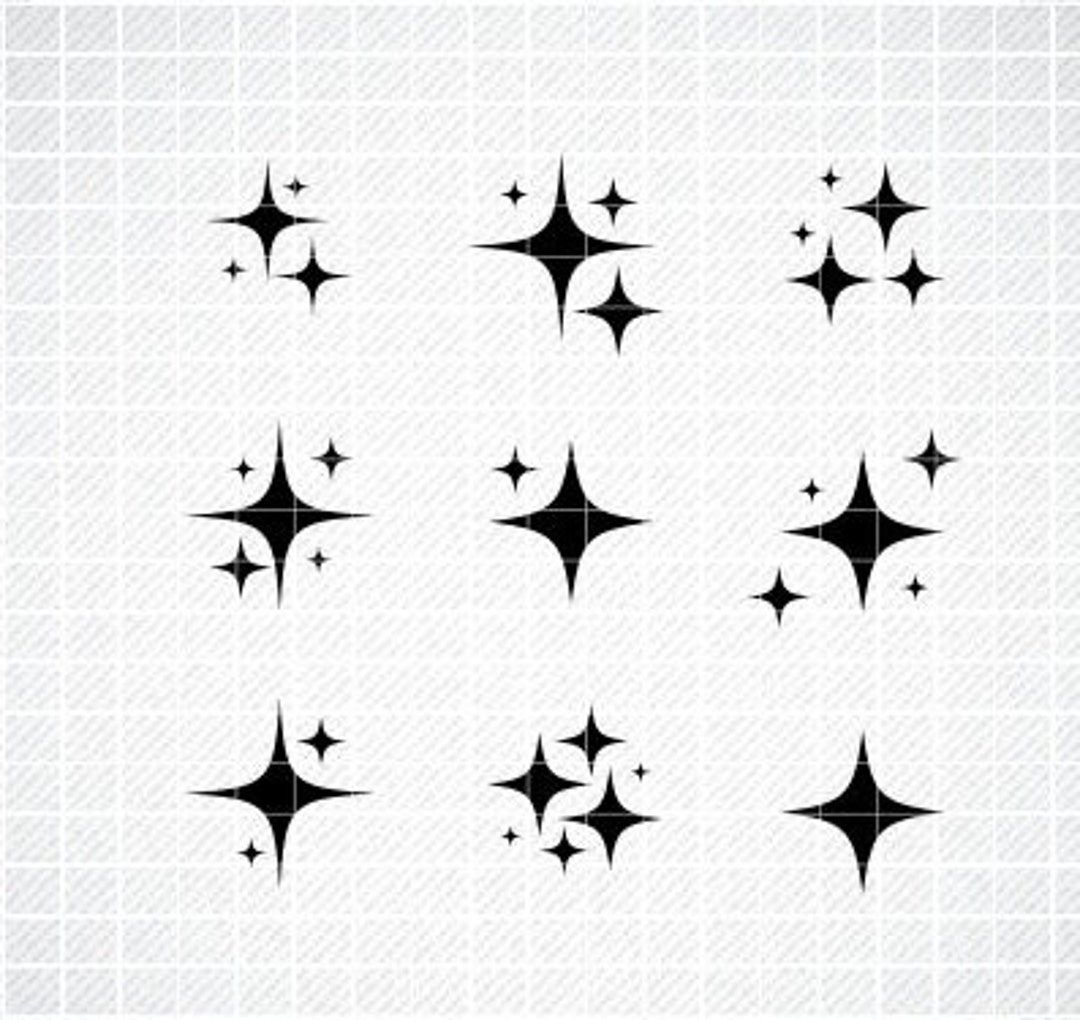 Sparkle Bundle SVG, Sparkling Stars Svg, Star Effect Dxf, Twinkle Png, Glitter and Glamour ...