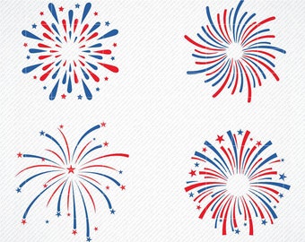 Fireworks 4th of July Svg Fireworks Svg USA Firework America - Etsy