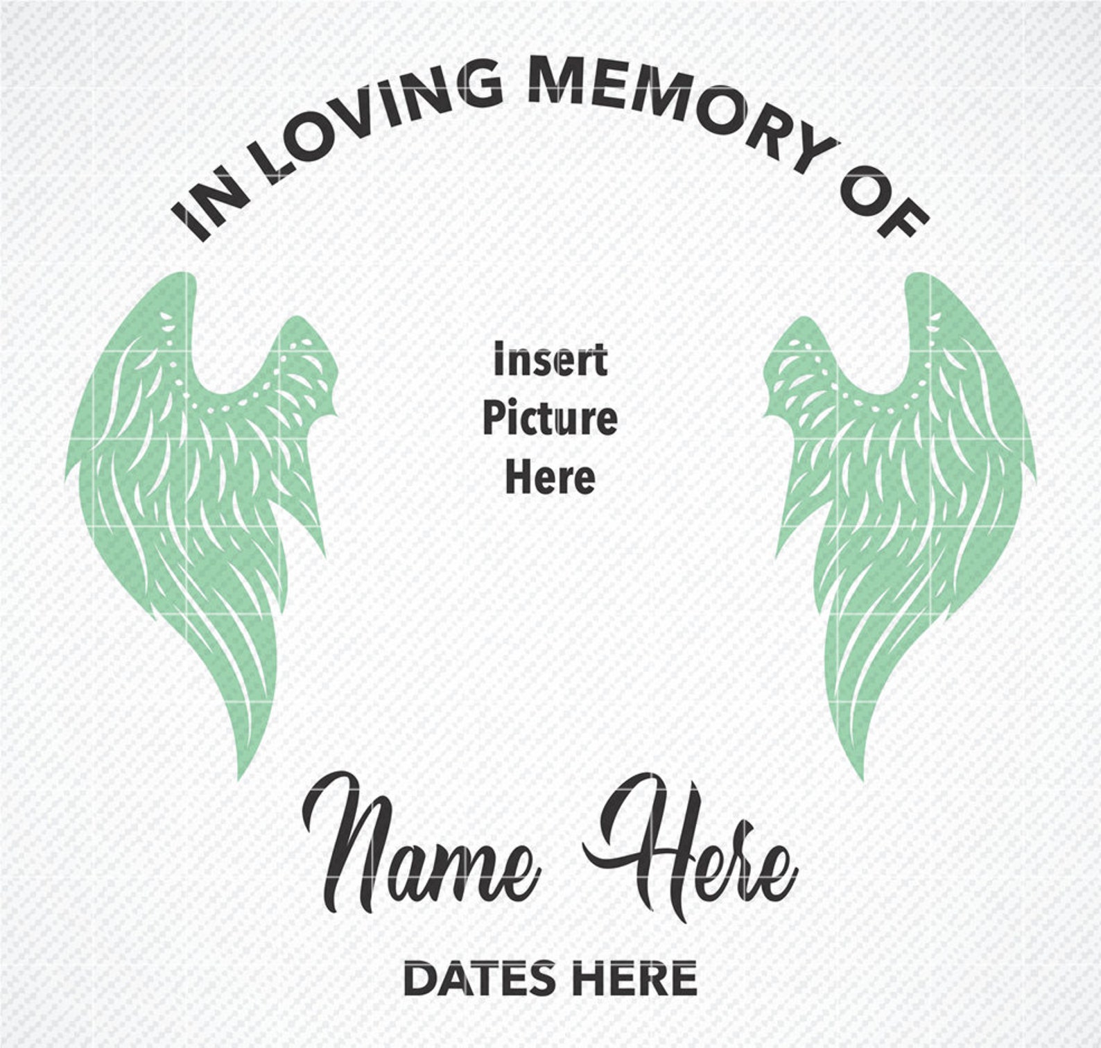 In Loving Memory Svg Your Wings Were Ready but Our Hearts - Etsy