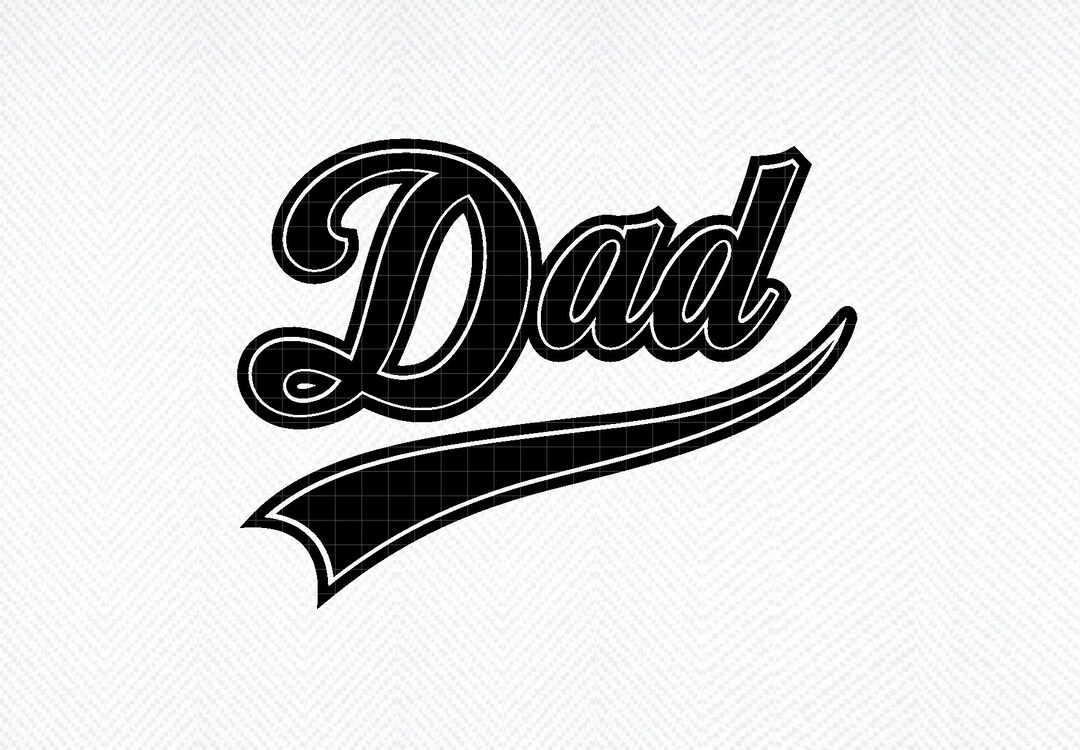 Dad Svg Fathers Day Svg Dad Shirt Svg Dad Swoosh Svg Dad Sporty Svg Dad Word Art Dad Cut
