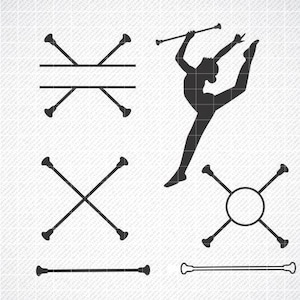 Baton Twirling SVG, Baton Twirling Svg Bundle, Majorette Svg, Baton ...