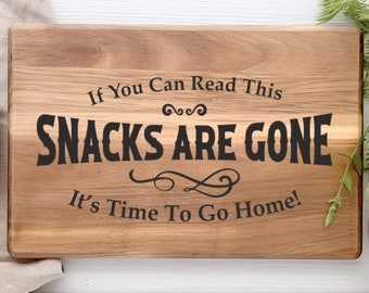 Funny Charcuterie Board Saying Svg, Sarcastic Kitchen SVG, Cutting Board Svg, Snacks Are Gone ...
