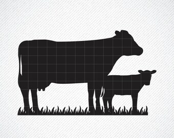 Cow Dxf File - Etsy