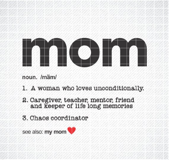 Mom Definition SVG Mom Definition PNG Mother's Day Svg | Etsy