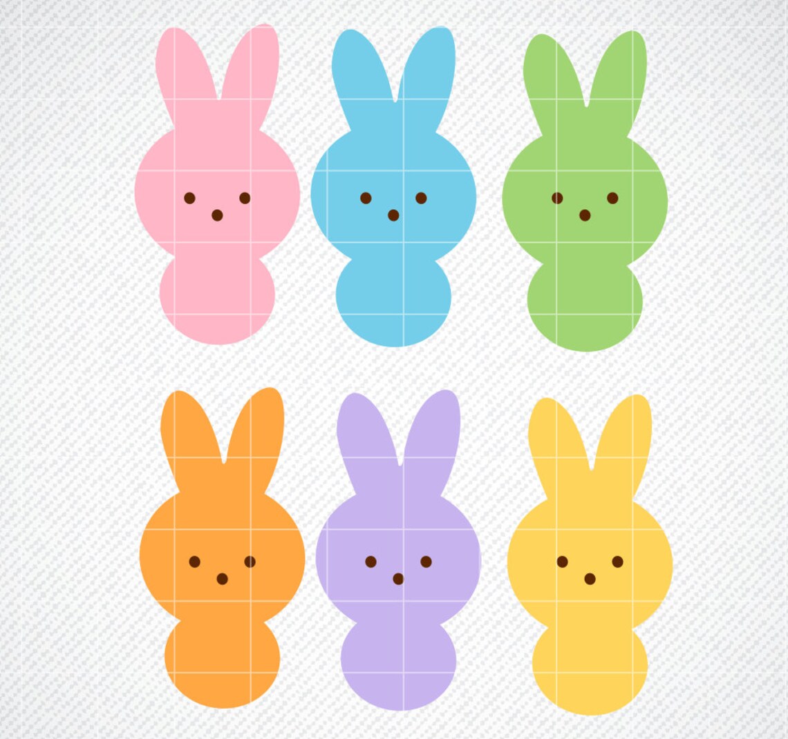 Marshmallow Bunnies SVG Easter SVG Easter Bunny SVG Cute | Etsy